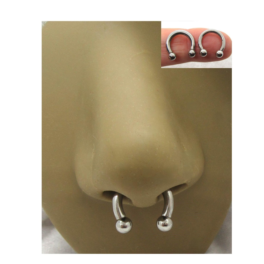 12G 10G Septum Ring Hoop Septum Hoop Surgical Steel 10mm Diameter 10 ...