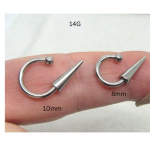 14G 16G Lip Ring Snake Bites Long Spike Labret Jewelry - Etsy
