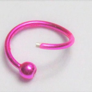 22G Small Nose Hoop Titanium Coated Nose Ring Nose Stud Nose - Etsy