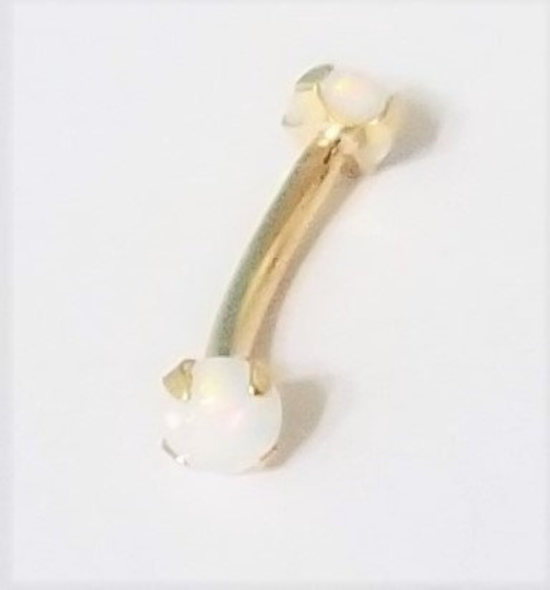 Clitoral Clitorial Clit Hood Bar VCH Vertical 14k Gold Stamped Curved ...