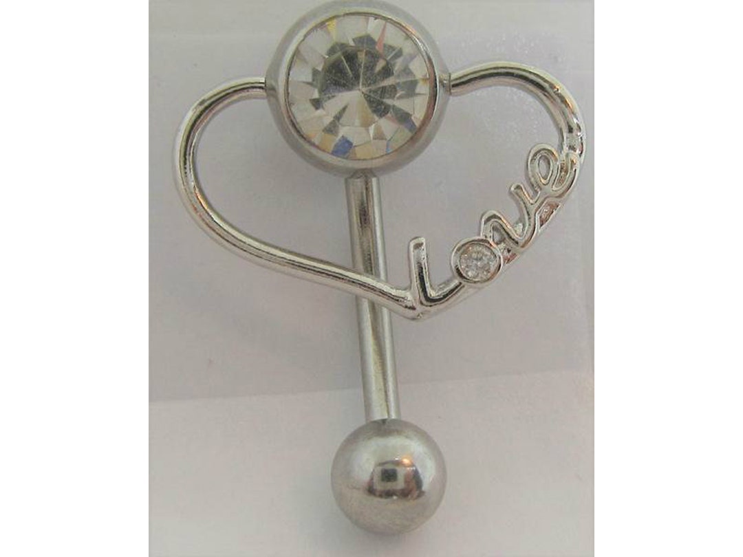 Clítoris Clitorial Clit Hood Bar VCH Diamante Vertical Cristal - Etsy ...