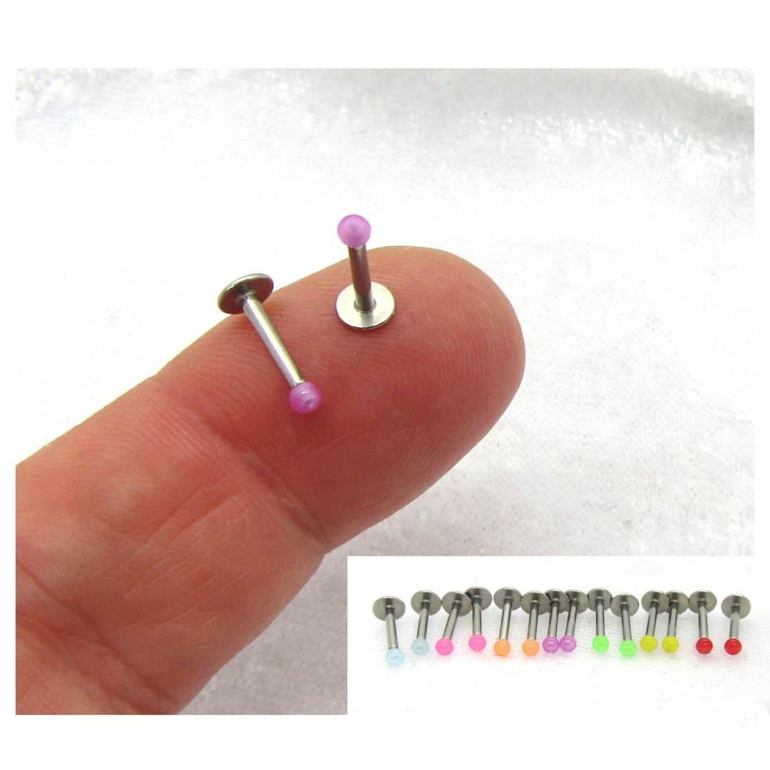 7 Pair 16G Tiny Balls Lip Rings Cartilage Studs Tragus Studs - Etsy