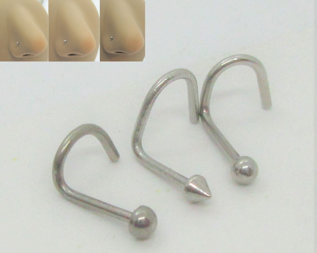 18G 20G Spike Ball Half Ball Nose Screw Nose Stud Nose Ring Nose ...