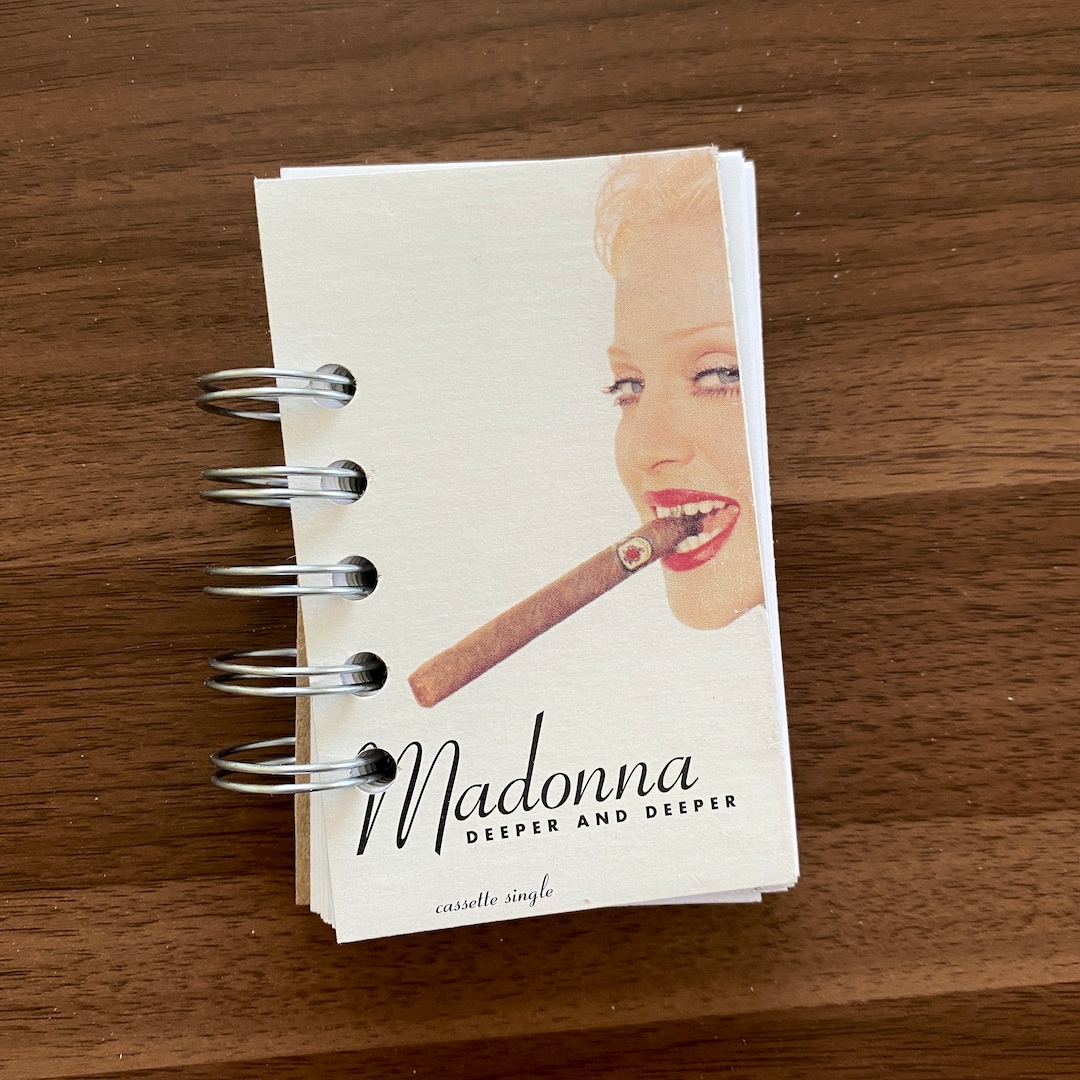 Madonna Cassette Notebook 90s Music 1990s Music Mini Notepad Upcycled ...