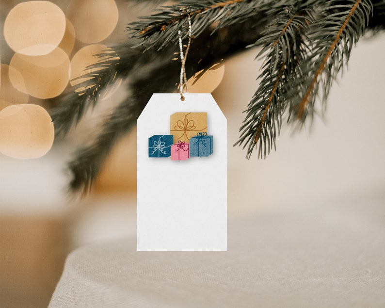 Printable Christmas Gift Tags Holiday Tags Set of 16 - Etsy