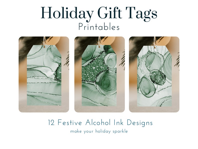Printable Christmas Tags Instant Download Vibrant Green - Etsy