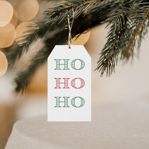 Printable Gift Tags | HO HO HO | Instant Download | Christmas Gift Tags ...