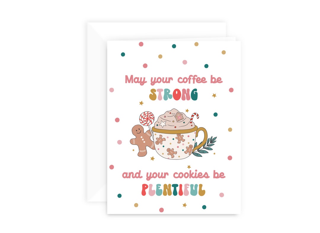 Funny Holiday Greeting Card | Coffee and Cookies Greeting Card ...