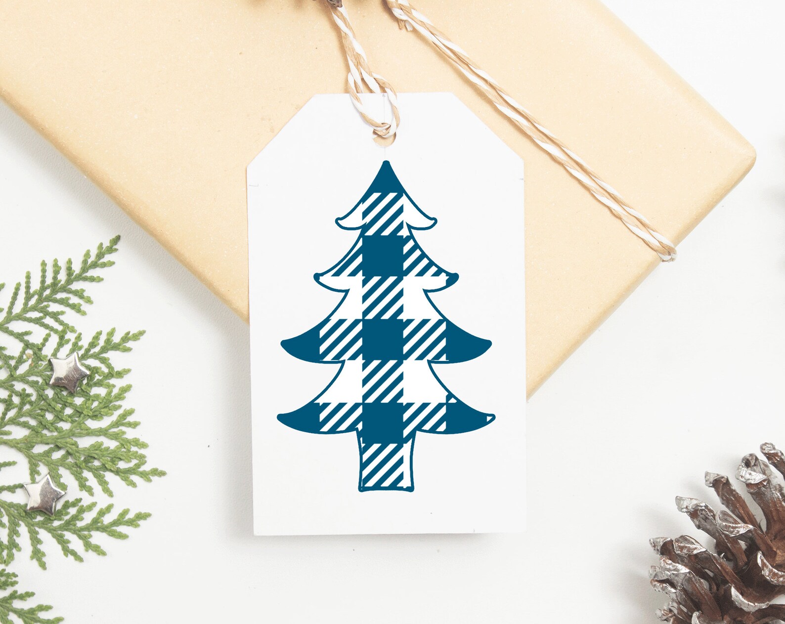 Printable Christmas Tags Instant Download Plaid Holiday - Etsy