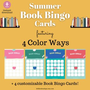 Summer Reading Bingo Cards | Instant Download Book Bingo | Printable ...