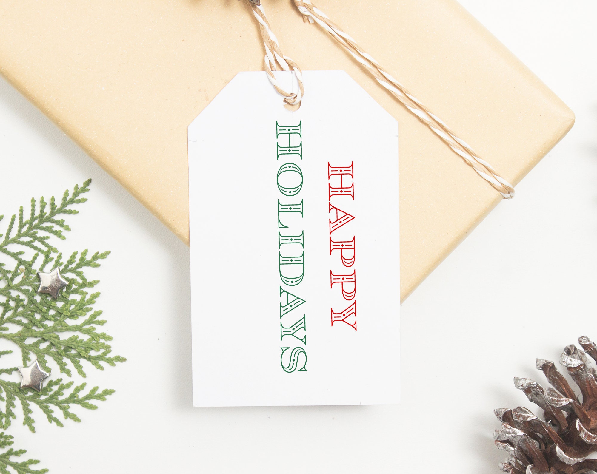 Printable Gift Tags Happy Holidays Gift Tags Instant - Etsy