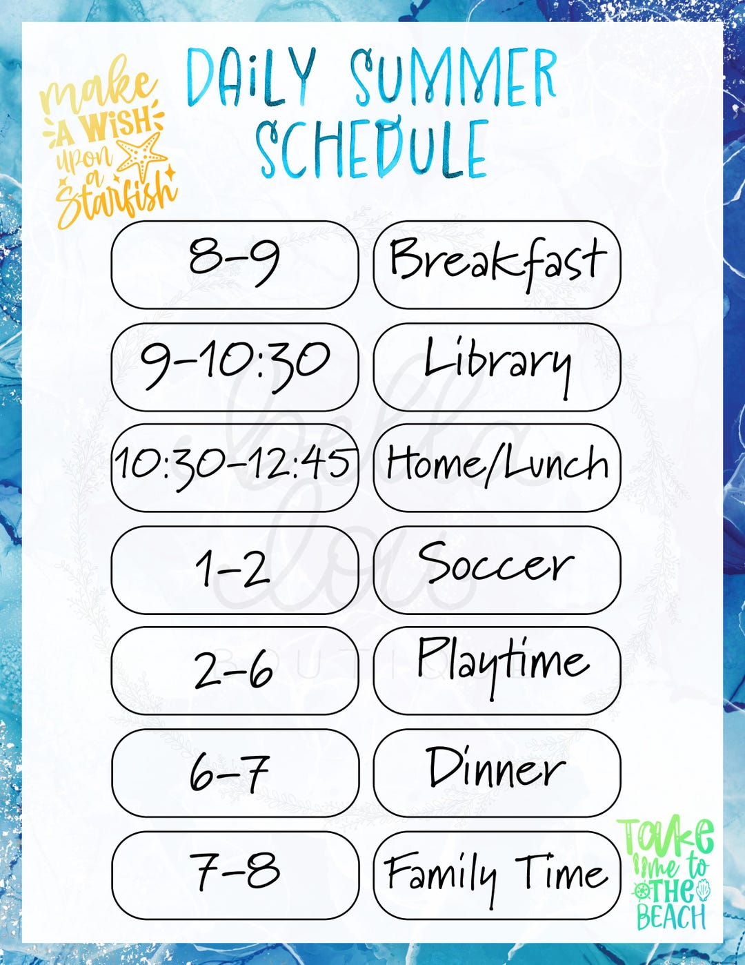 2025 Printable Summer Schedules for Kids | Daily, Weekly, and Monthly ...