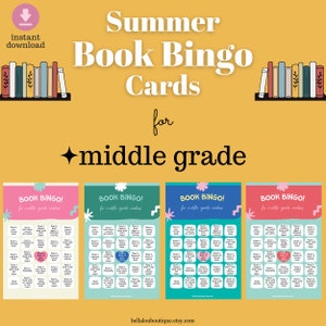 Summer Reading Bingo Cards | Instant Download Book Bingo | Printable ...