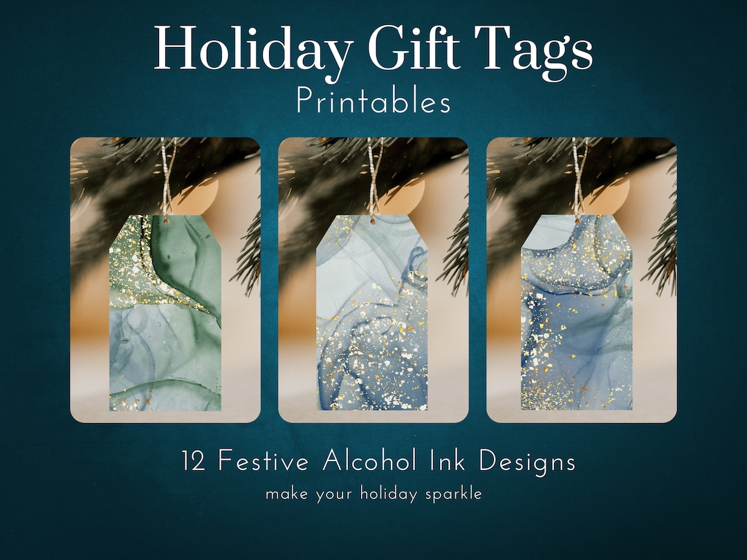 Printable Christmas Tags | Instant Download | Vibrant Holiday | Festive ...