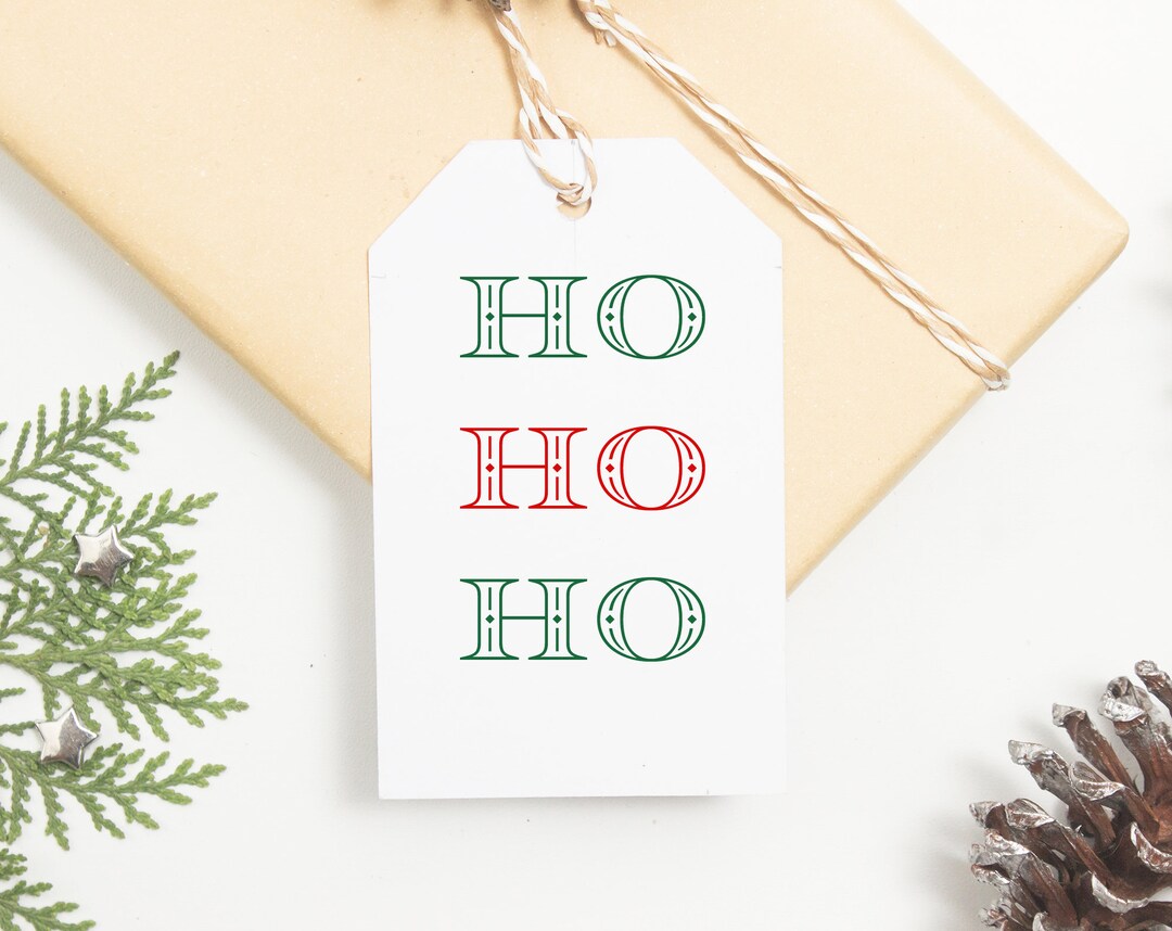 Printable Gift Tags | HO HO HO | Instant Download | Christmas Gift Tags ...