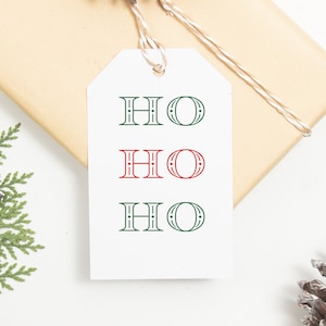 Printable Gift Tags | HO HO HO | Instant Download | Christmas Gift Tags ...