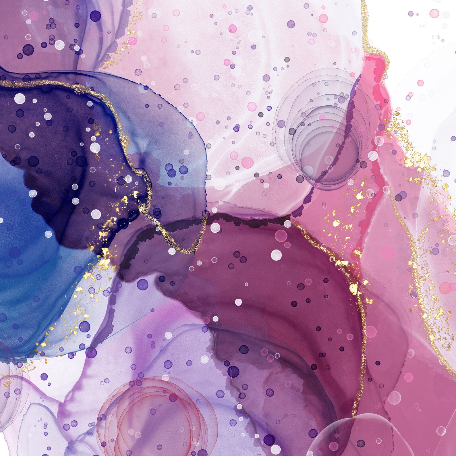 Fine Art Canvas Alcohol Ink Canvas Abstract Purple - Etsy