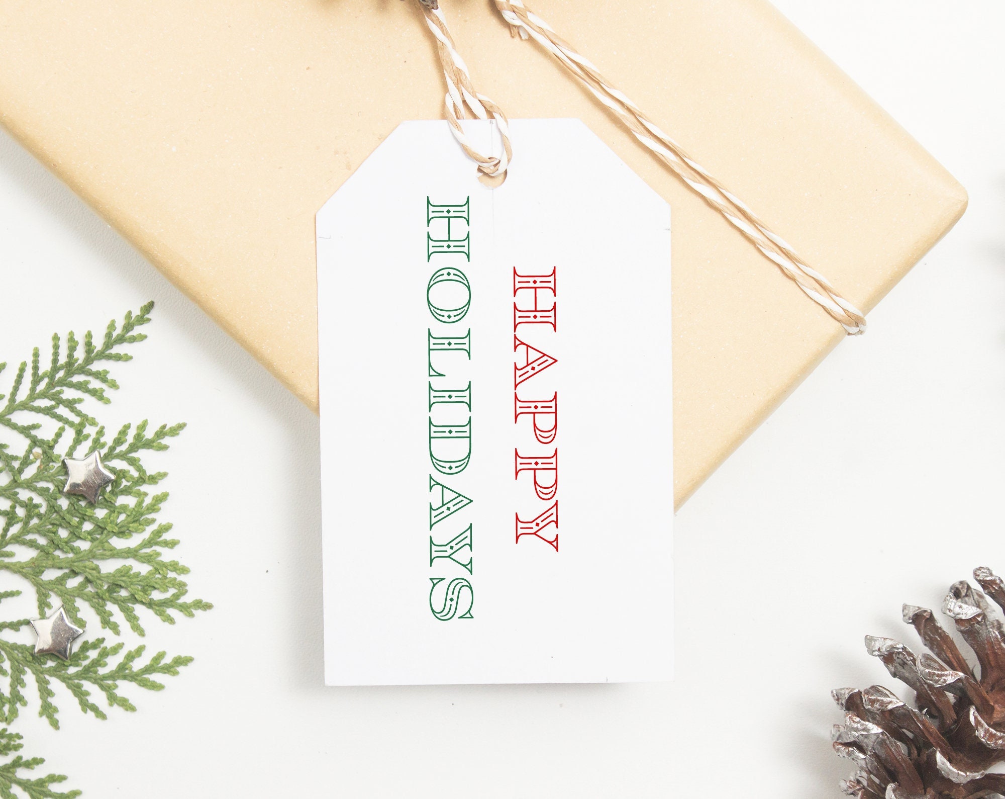 Printable Gift Tags Happy Holidays Gift Tags Instant Download Christmas ...