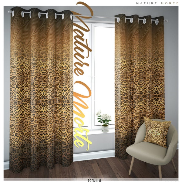 Custom Leopard Print Curtain - Etsy