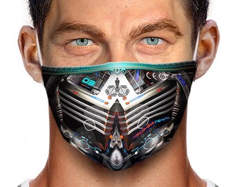 Mechanical Futuristic Droid Face Mask With Filter and Nose | Etsy