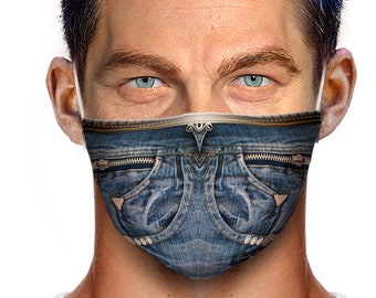 Blue Jeans Face Mask - Etsy