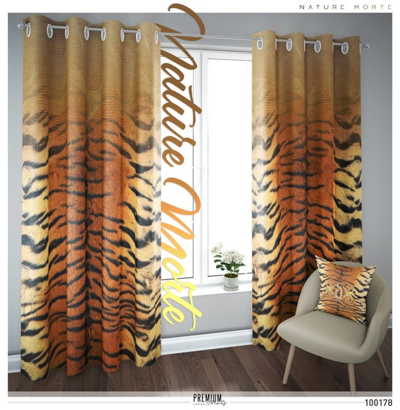 Realistic Tiger Print PREMIUM Curtain Panel. Available on 12 - Etsy