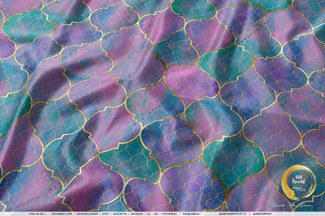 Ogee Pattern Upholstery Fabric 3meters | 18 Designs | 13 Fabric Options ...