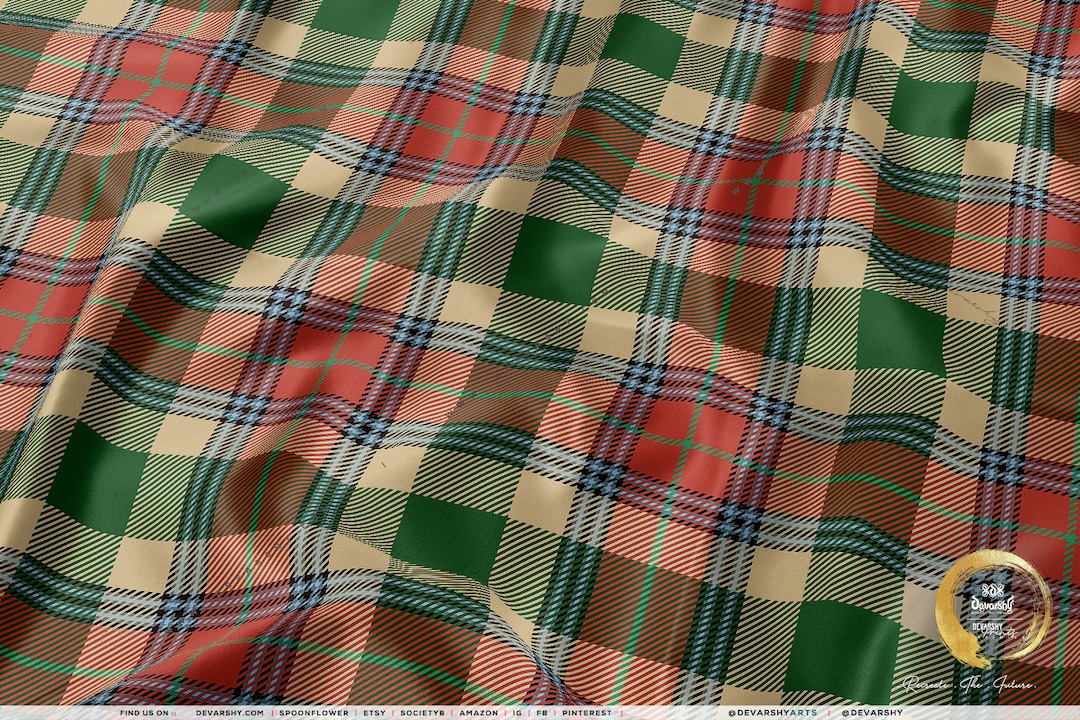 Scottish Plaids Upholstery Fabric 3meters 18 Designs & 12 Furnishing ...