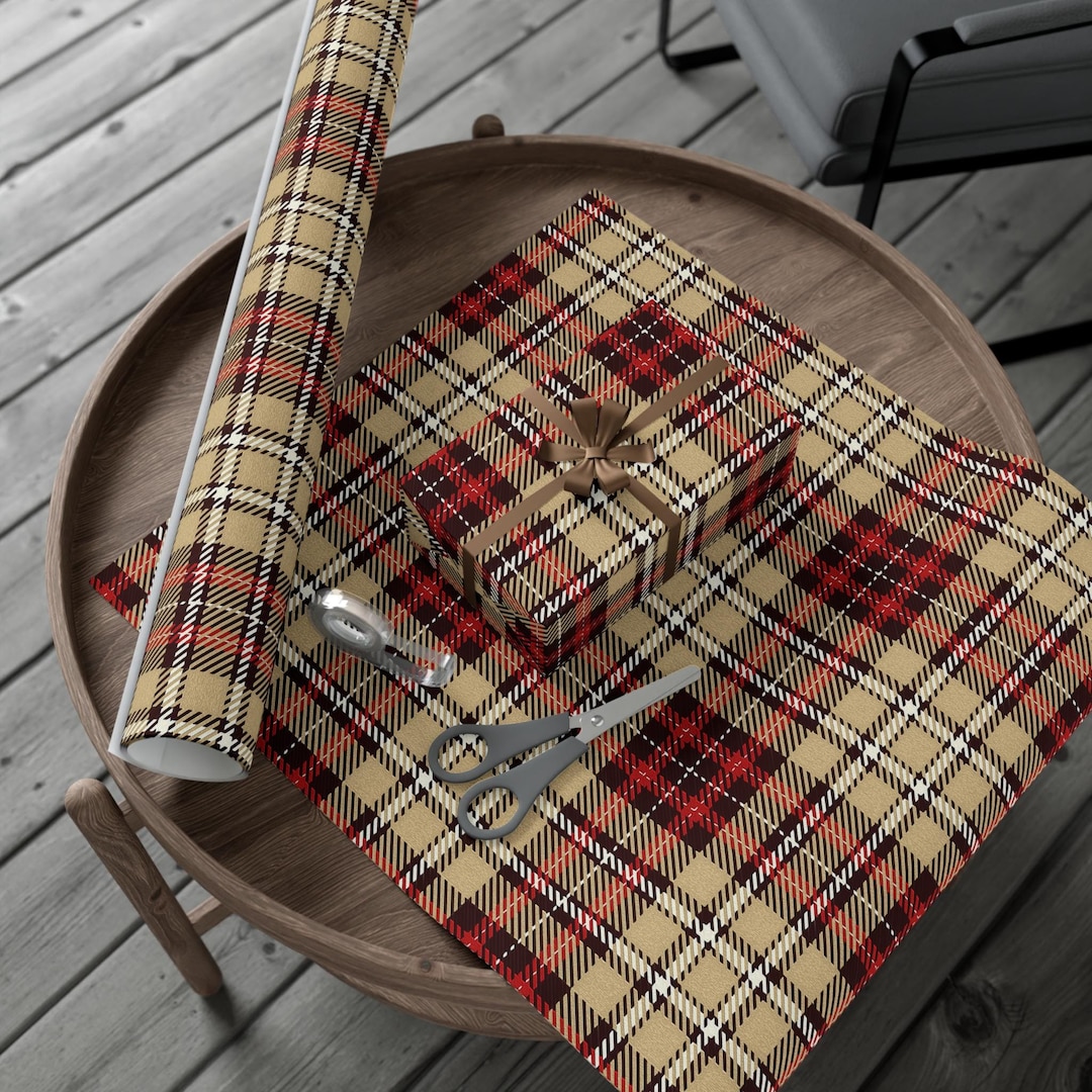 Tartan Plaid Wrapping Paper, Special Gift Wrappers, X-mas Decoration ...