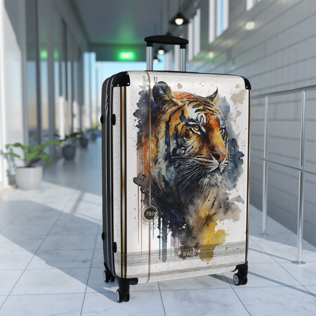 Watercolor Tiger Suitcase Hard Shell Carry-on Suitcase Travel Luggage ...