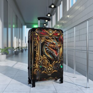 Baroque Dragon Suitcase Decorative Travel Luggage Carry-on Suitcase ...
