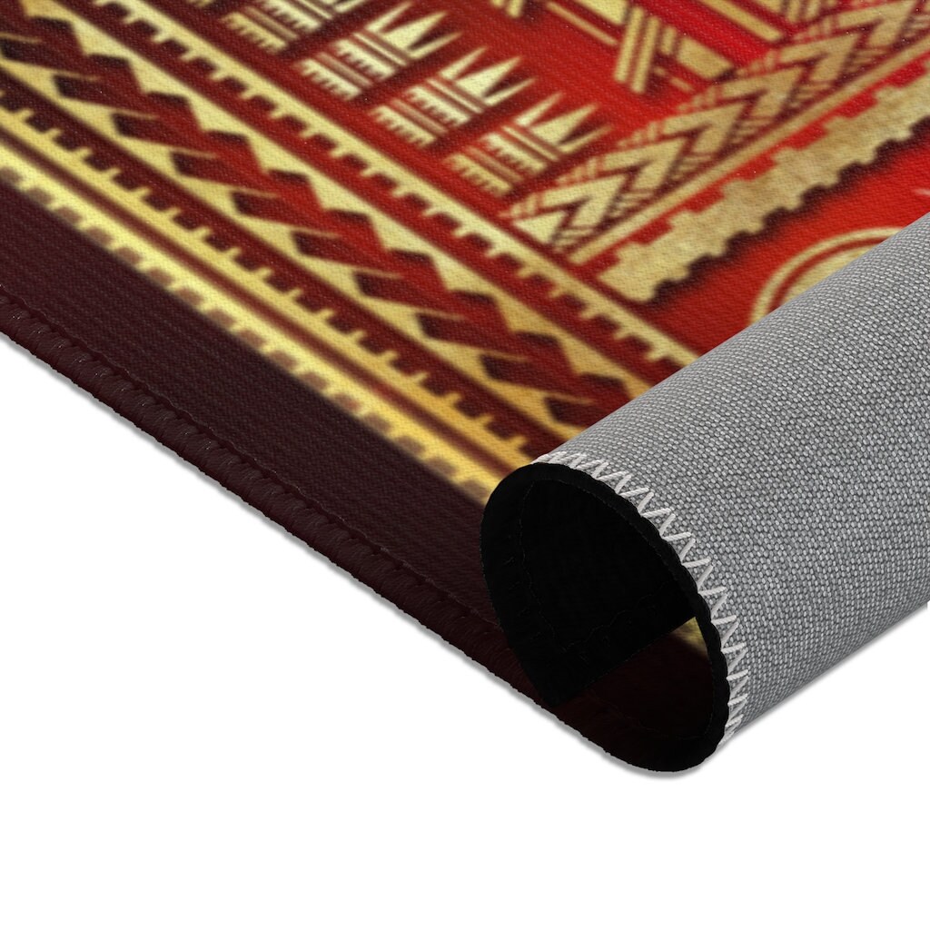 Polynesian Maori Tattoo Wine Area Rug Chenille Rugs in 3 - Etsy