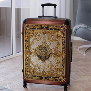 Opulent Rust Suitcase, Travel Luggage, Baroque Carry-on Suitcase ...