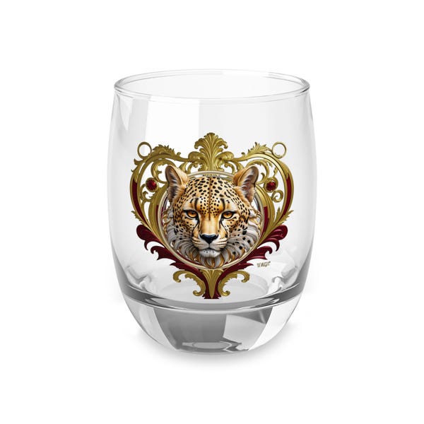 Cheetah Print Wine Glass - Etsy