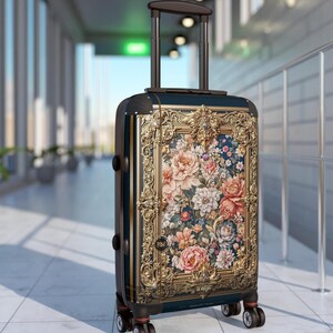 Baroque Fleur Suitcase, Floral Print Luggage, Exclusive Hard Shell ...
