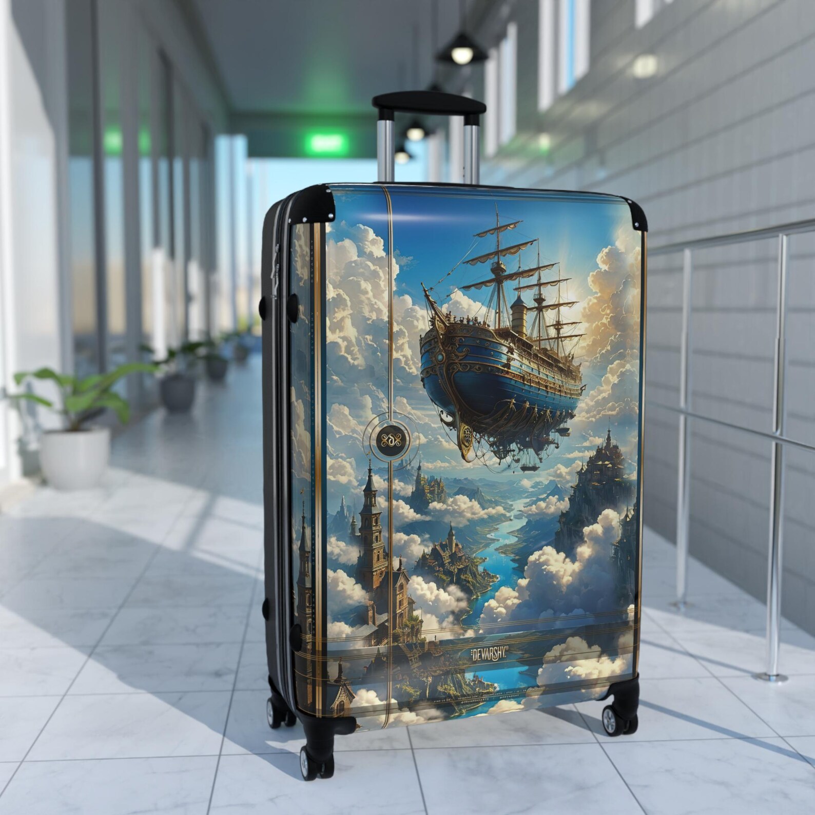 Fantasy Ship Suitcase Travel Luggage Carry-on Suitcase Luxury Hard ...