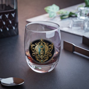 Intricate Baroque Stemless Wine Glass & Premium Whiskey Glass Baroque ...