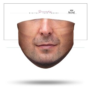 Caucasian Male Realistic Face Mask With Filter and Nose Wires 11115 - Etsy