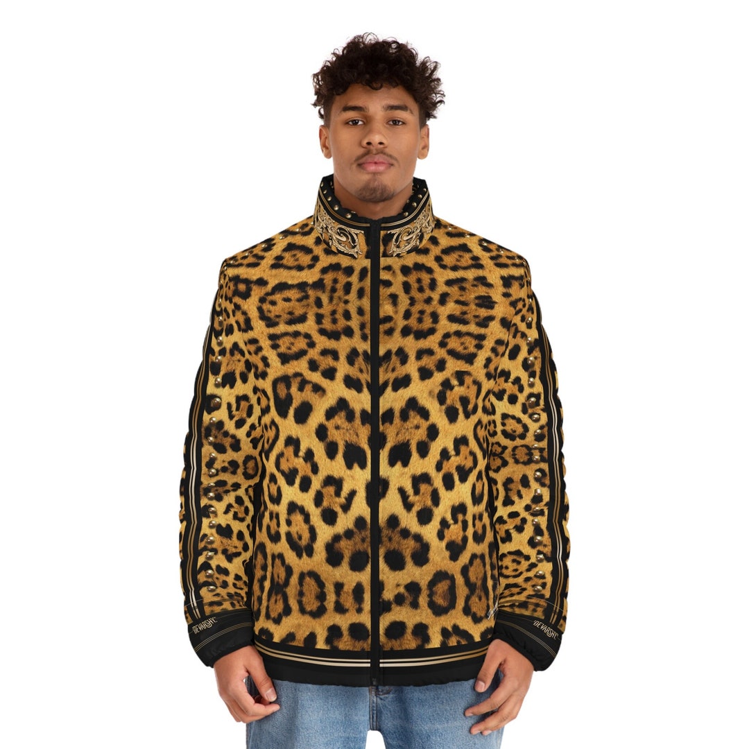 Leopard Print Puffer Jacket Unisex Jacket Best Winter Gift Animal Print ...