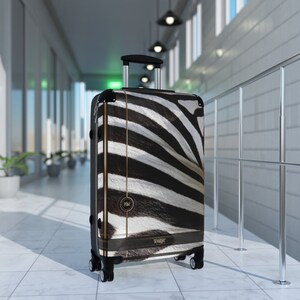 Zebra Print Suitcase 3 SIZES Carry-on Suitcase Animal Print Luggage ...