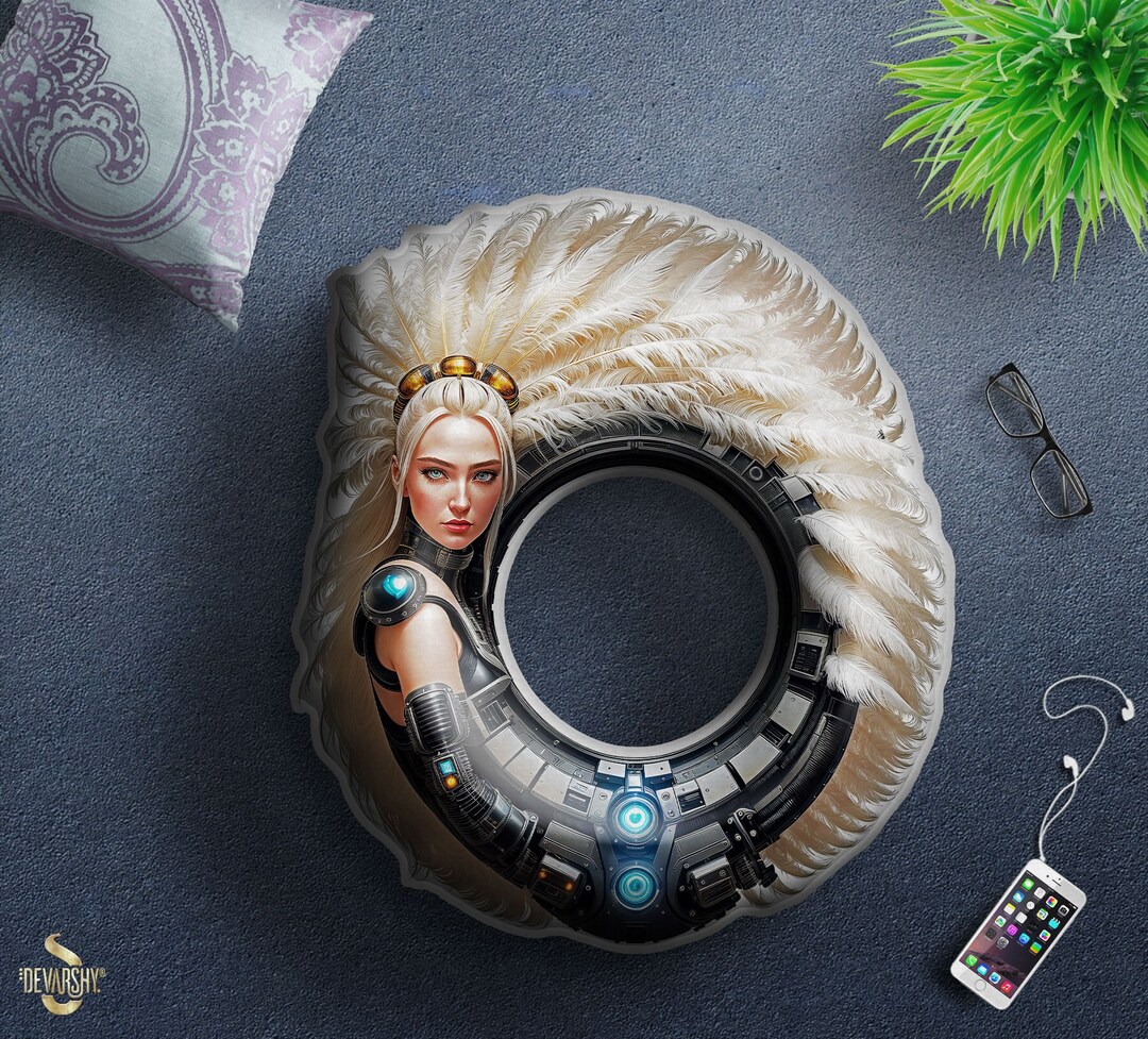 Feather Cyborg Pillow Donut Shape Cushions in 4 Sizes Custom Shape ...