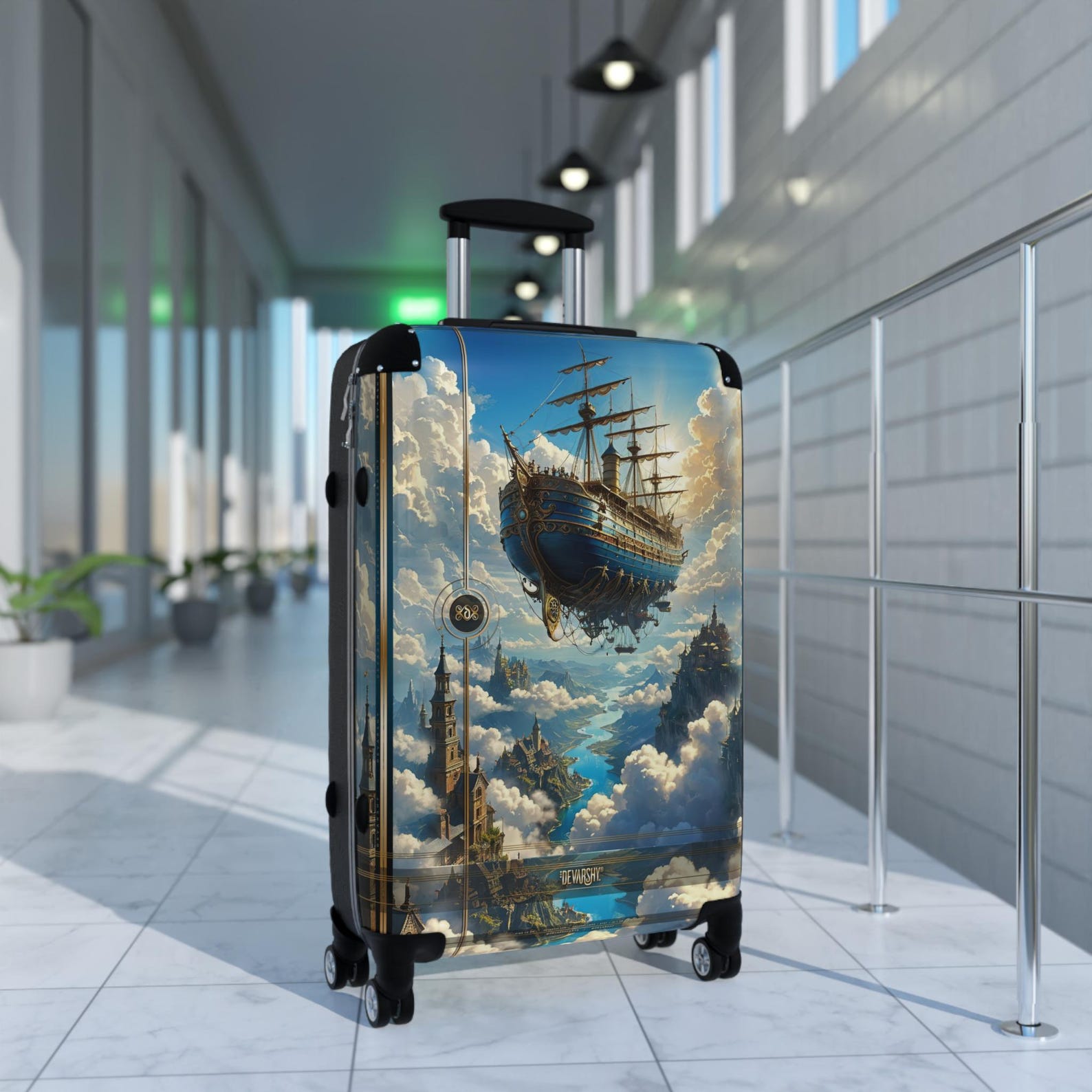 Fantasy Ship Suitcase Travel Luggage Carry-on Suitcase Luxury Hard ...