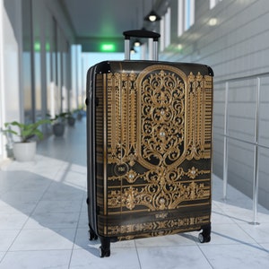 Baroque Gold Suitcase Luxury Travel Luggage Decorative Carry-on ...