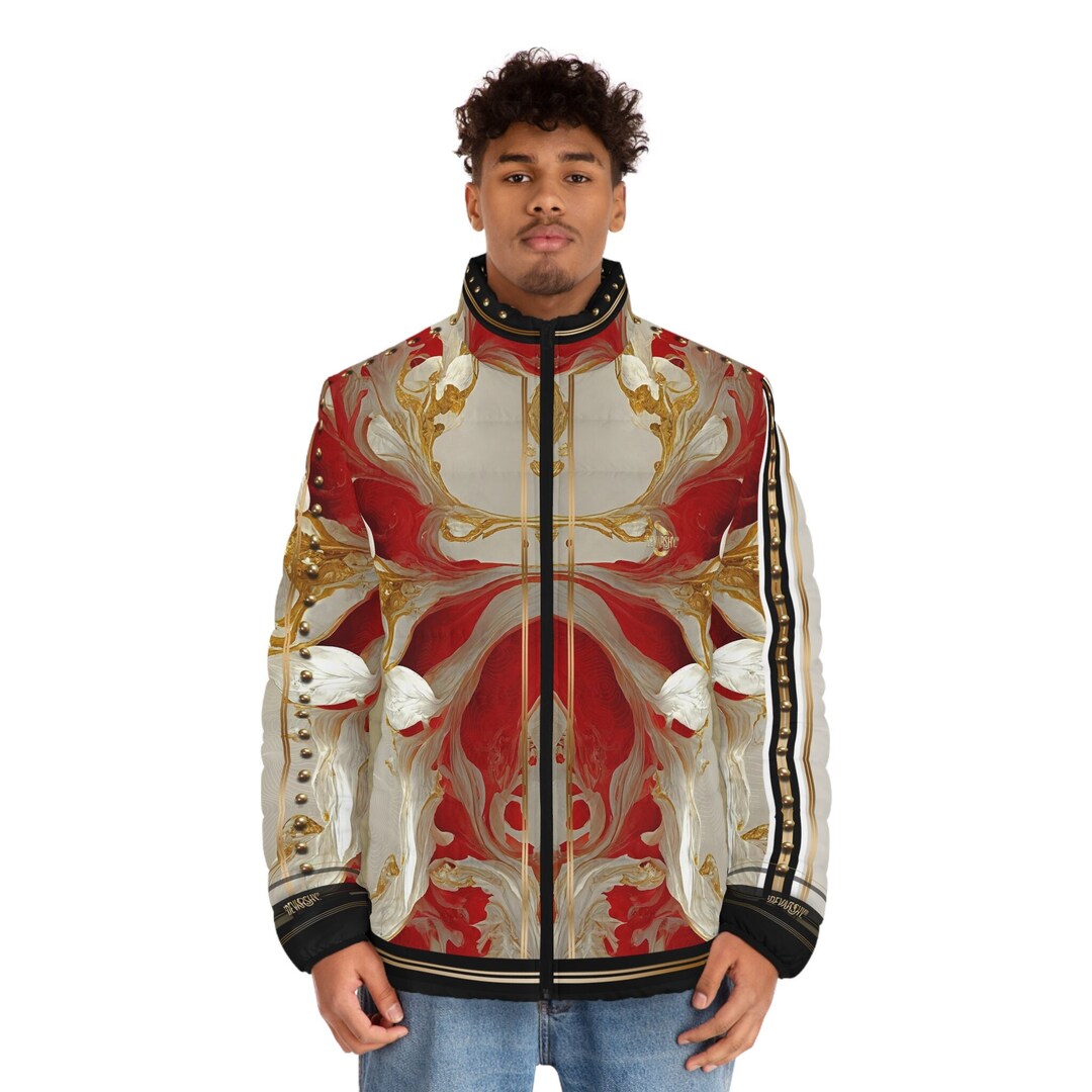 Ruby Marble Puffer Jacket Unisex Jacket Best Valentine Gift Winter ...