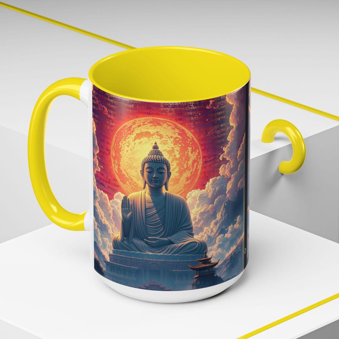 Enlightenment Buddha Coffee Mug, Accent Coffee Cup, Ceramic Drinkware ...