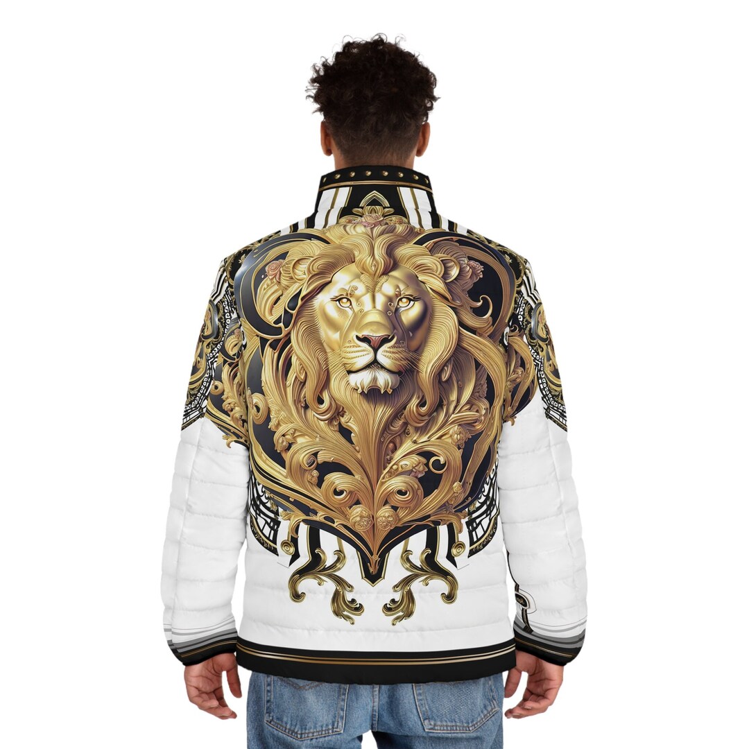 Majestic Lion Puffer Jacket Unisex Jacket Best Gift Baroque Lion Jacket ...