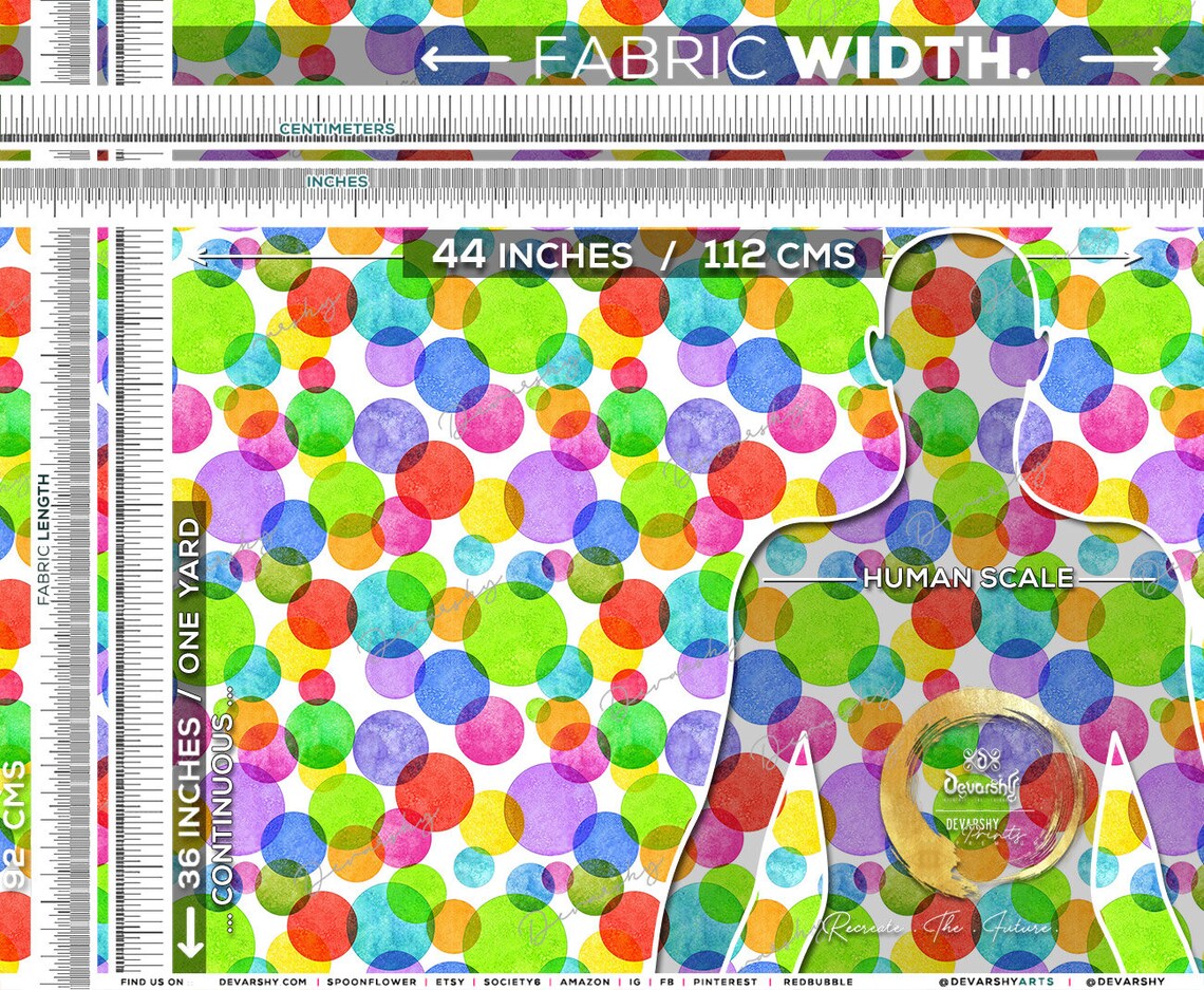 Polka Dots Apparel Fabric 3m+ | 8 Fabric Options | 18 Designs. Fabric ...