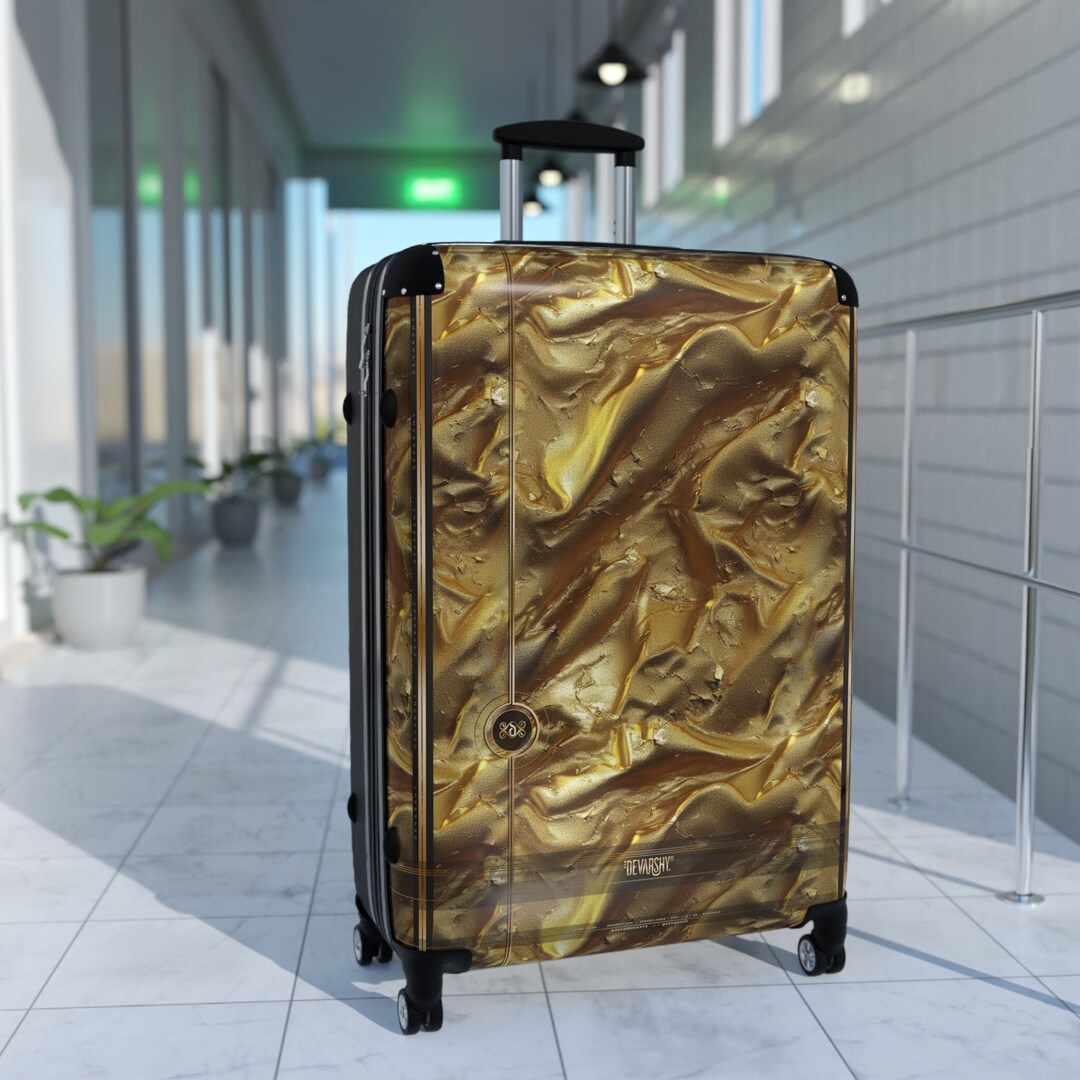 Luxury Gold Suitcase Carry-on Suitcase Travel Luggage Hard Shell ...
