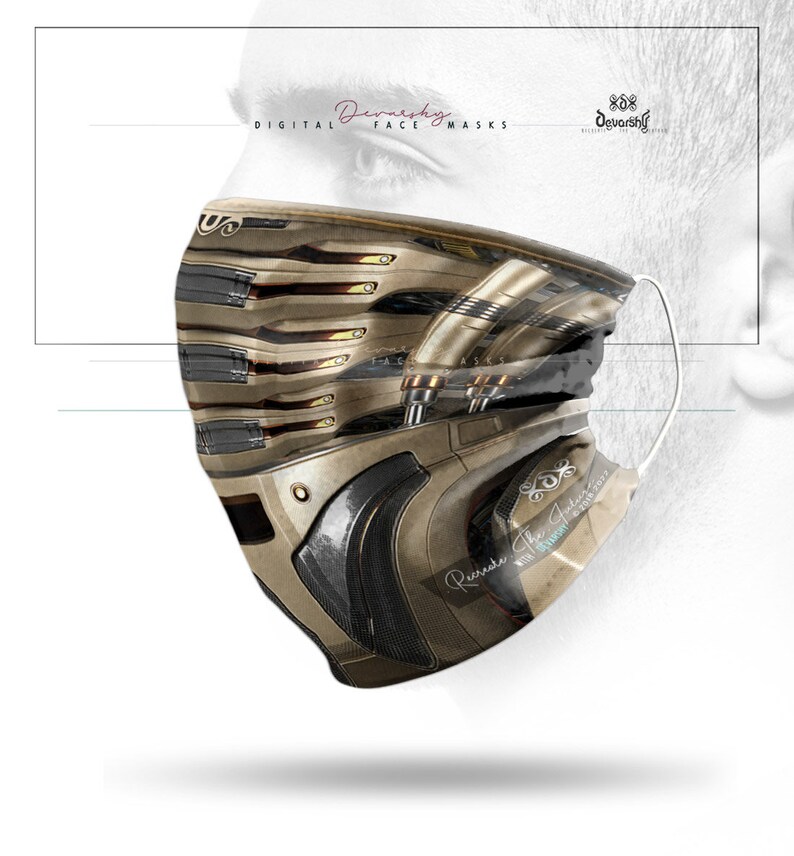 Mechanical Steampunk Robot Face Mask With Filter and Nose | Etsy