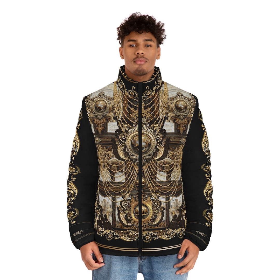Gold Chains Puffer Jacket Unisex Jacket Best Winter Gift Baroque ...